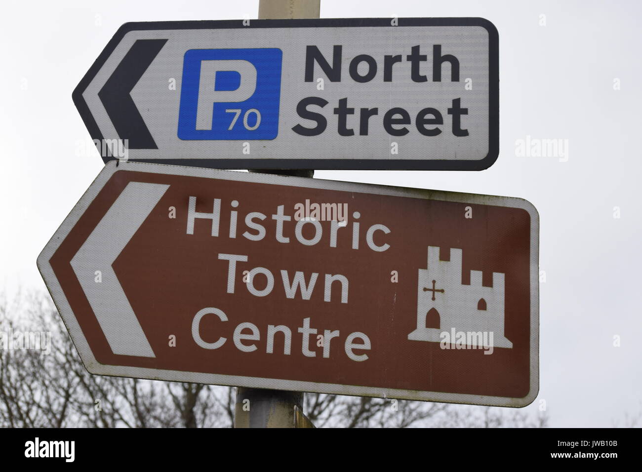 Information signs on the street Stock Photo - Alamy