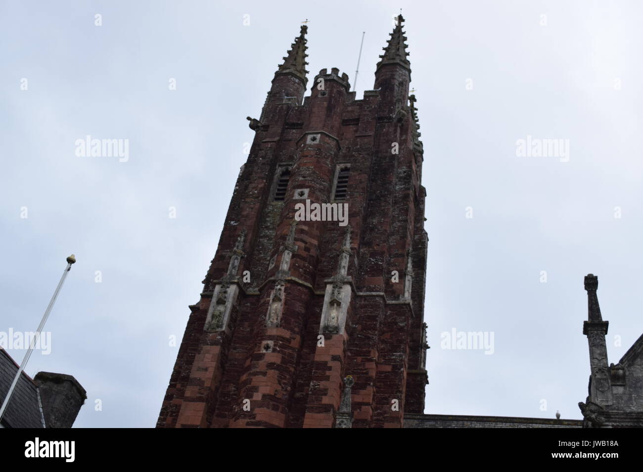 Top of a tall church building Stock Photo - Alamy