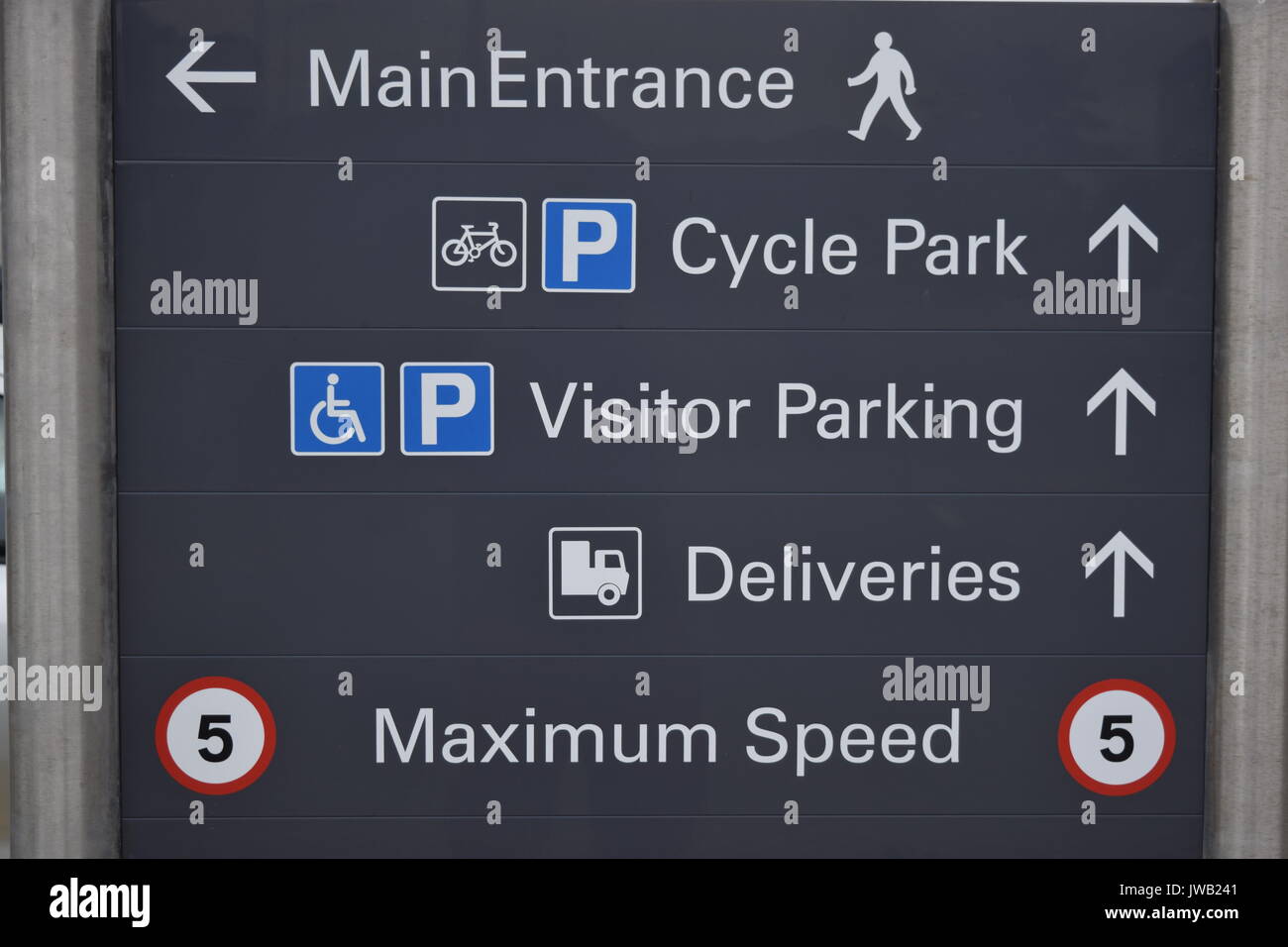 Main entrance sign Stock Photo - Alamy