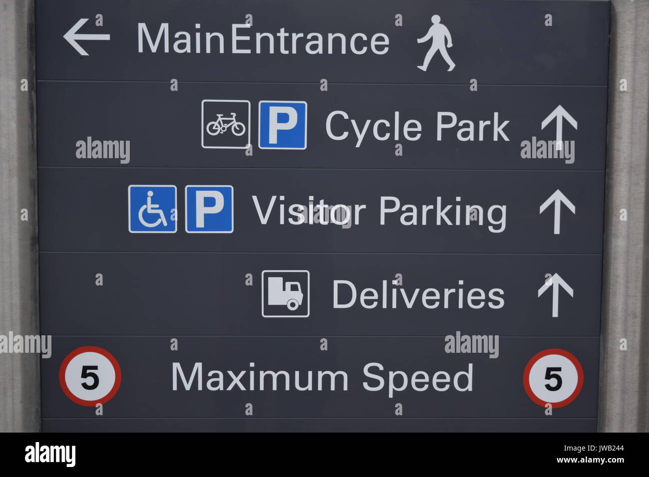 Main entrance sign Stock Photo - Alamy