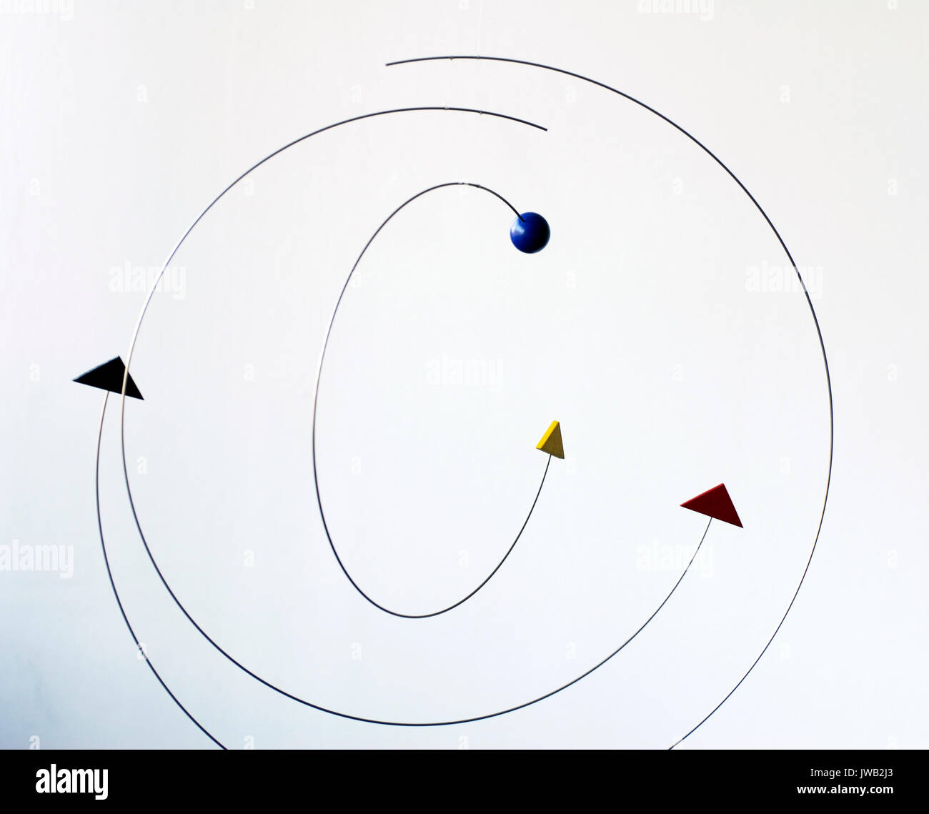 Decorative vintage wooden and metal hanging mobile with astral motifs ...