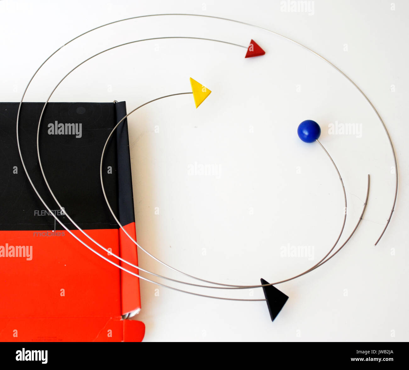 Decorative vintage wooden and metal hanging mobile with astral motifs ...