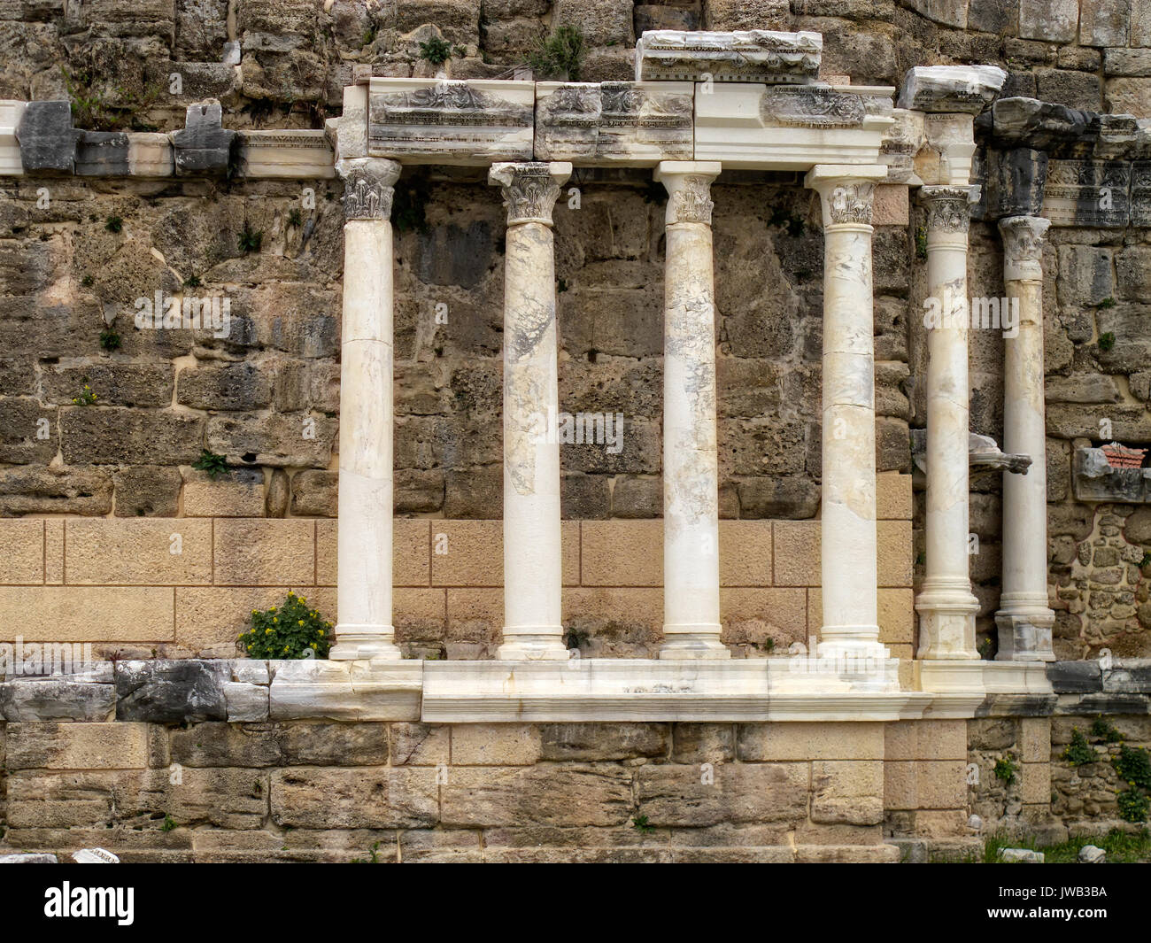 detail from Roman archaelogical site in Alanya Stock Photo - Alamy