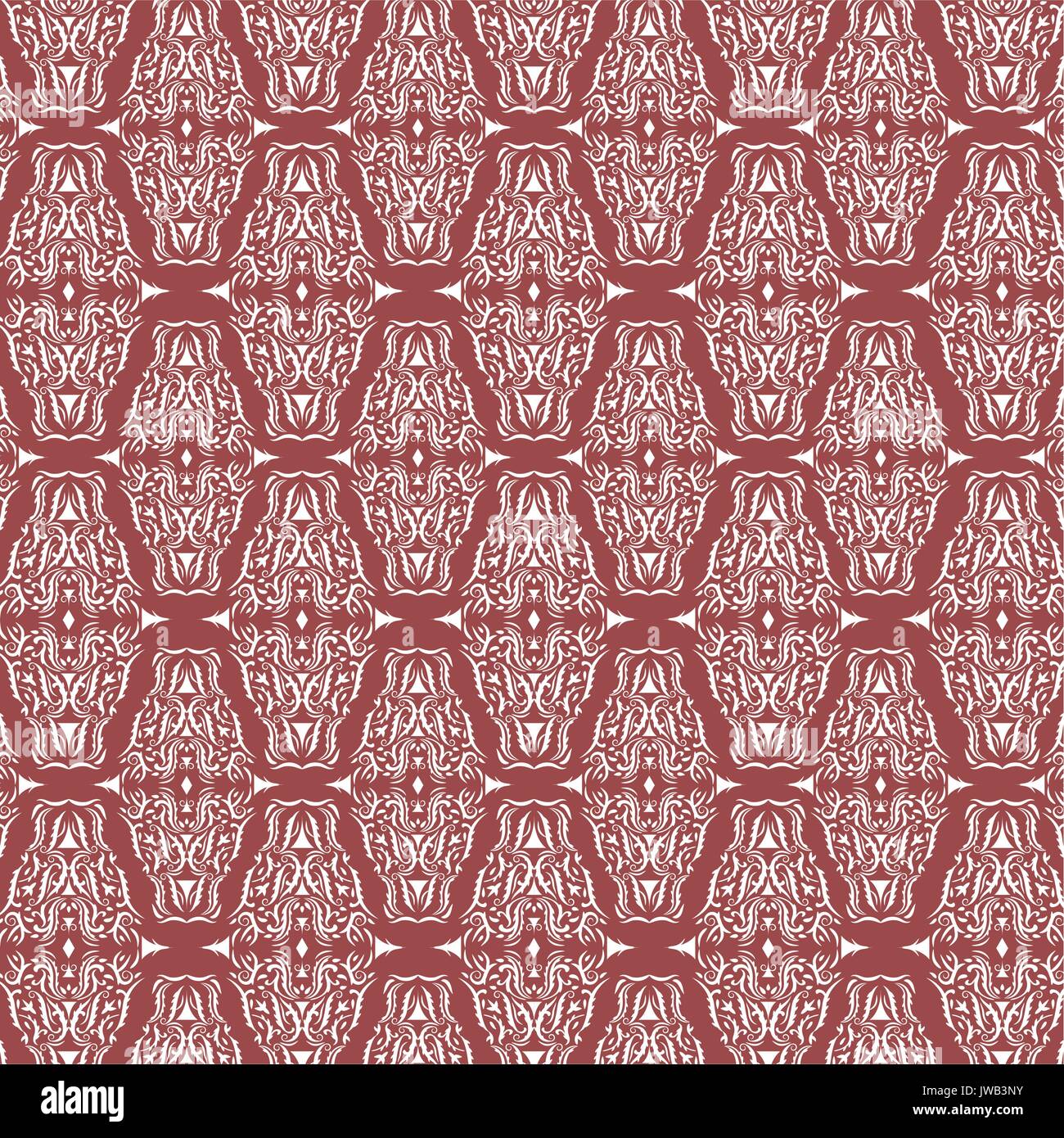 Seamless Damask Pattern Background, Vector, Illustration, Eps File ...