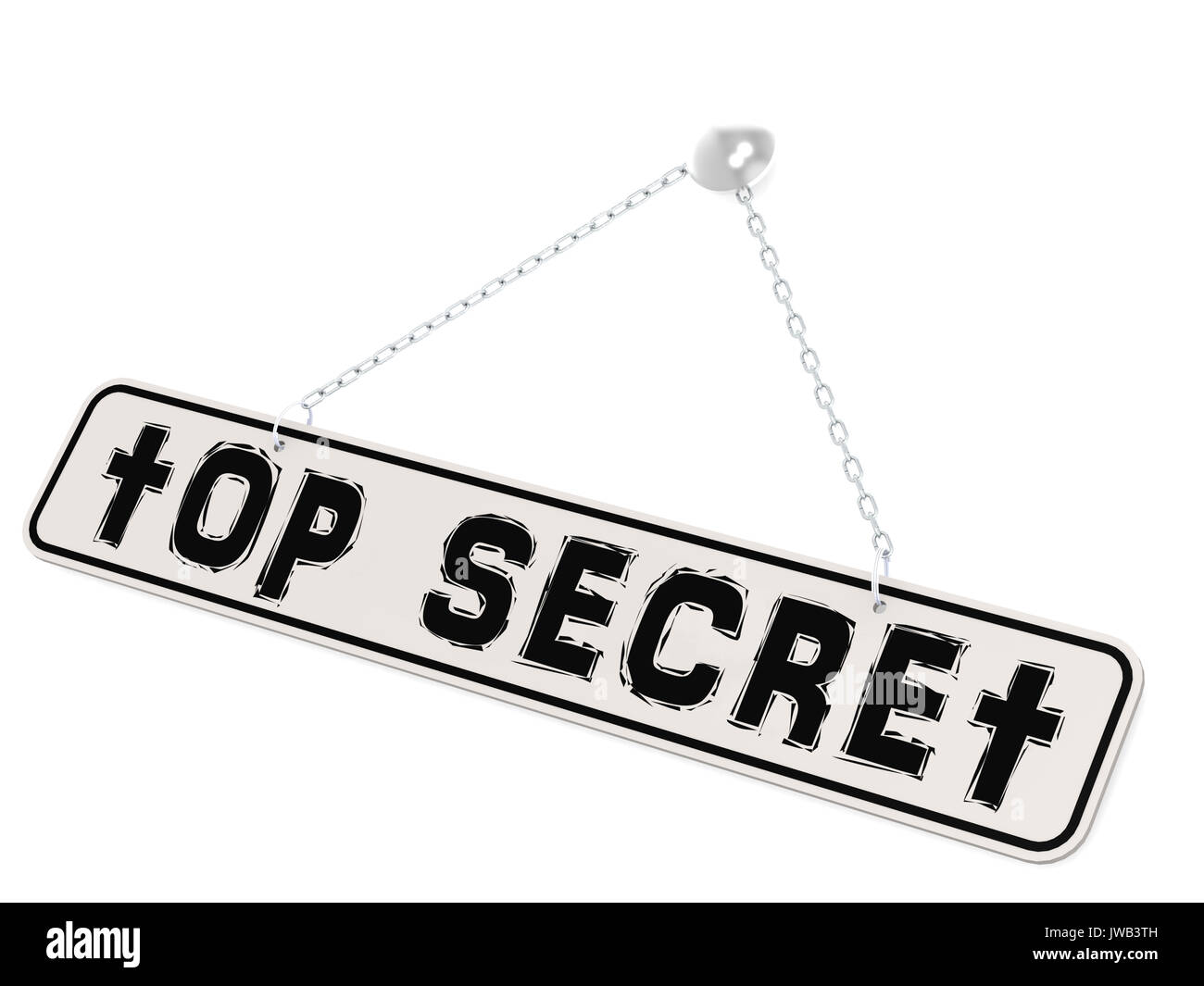 Top secret word on white banner and isolated Stock Photo - Alamy