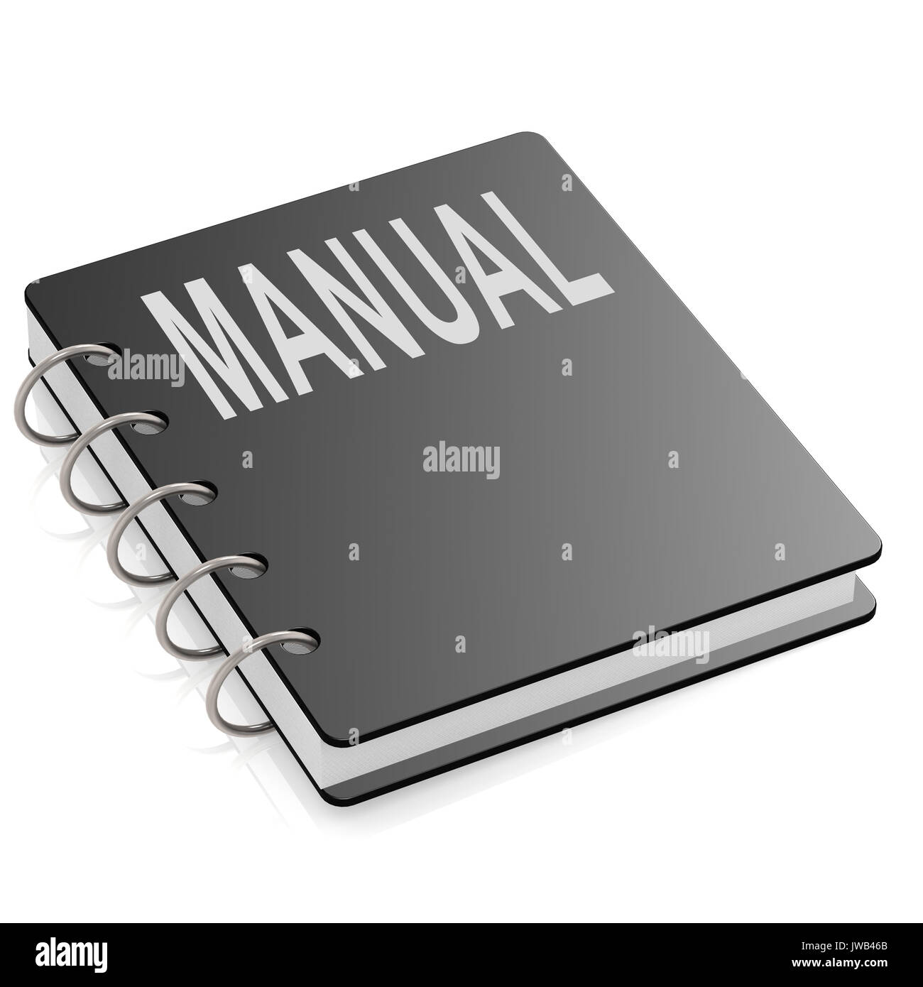 Manual with hard cover book, 3D rendering Stock Photo - Alamy