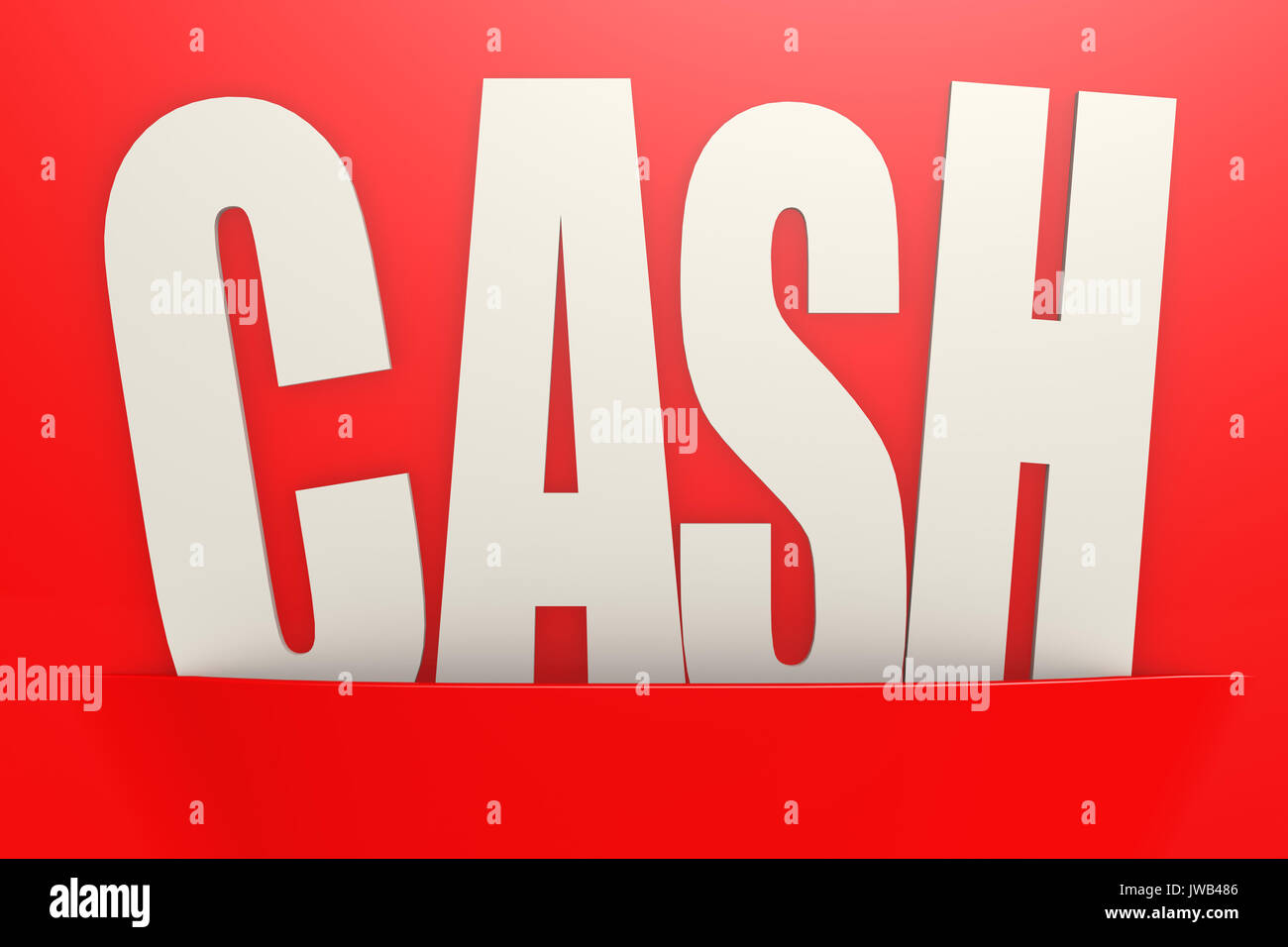 White cash word in red pocket, business concept image with hi-res ...