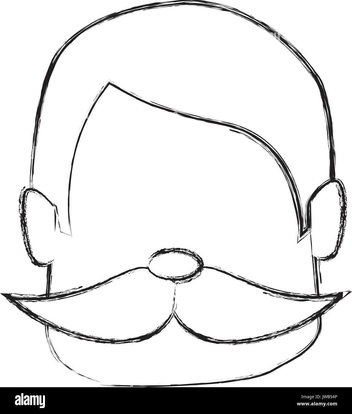 man with mustache avatar character vector illustration design Stock ...