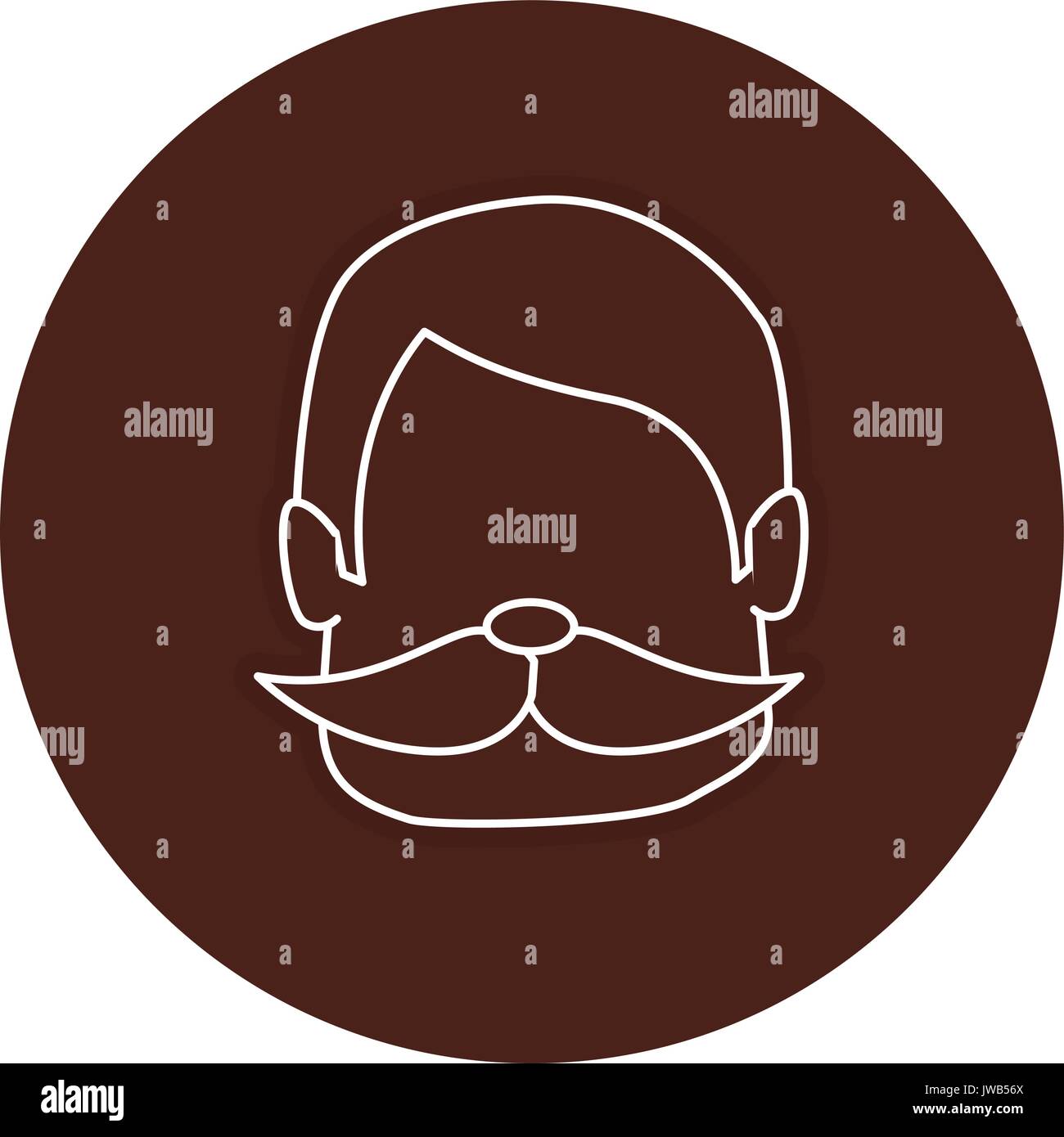 man with mustache avatar character vector illustration design Stock ...