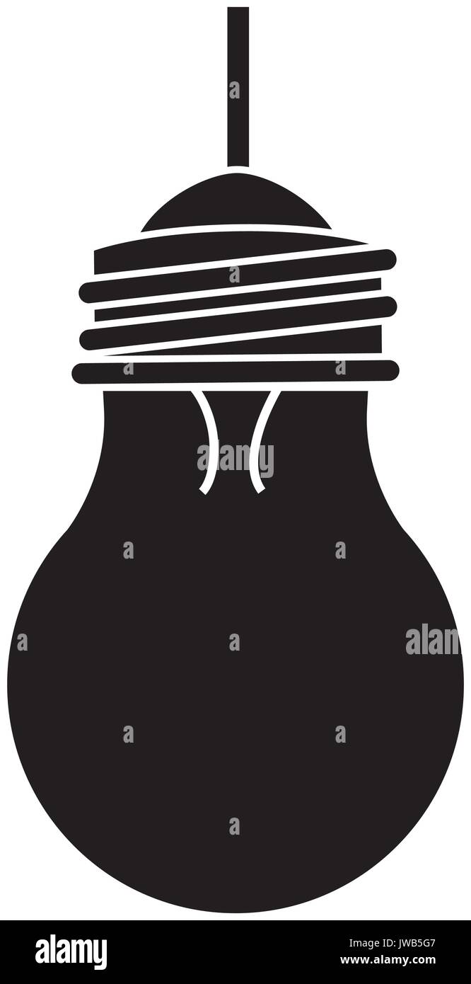 bulb light hanging isolated icon vector illustration design Stock ...