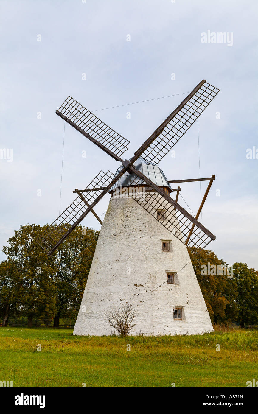 Traditional old white windmill hi-res stock photography and images - Alamy