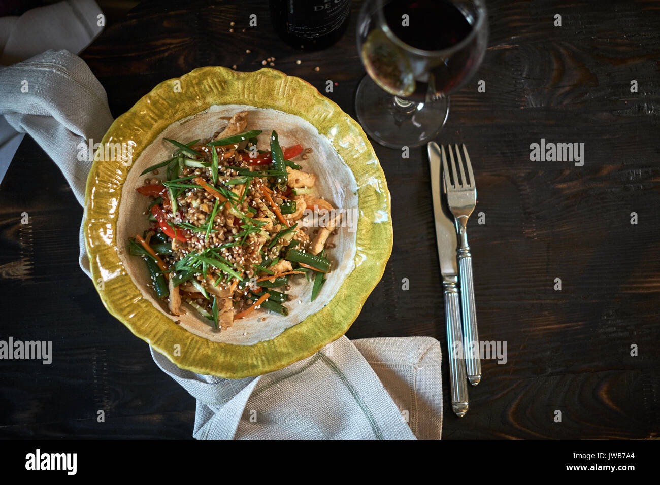 Stir-fried glass noodles with minced pork and tomato, fried vermicelli ...