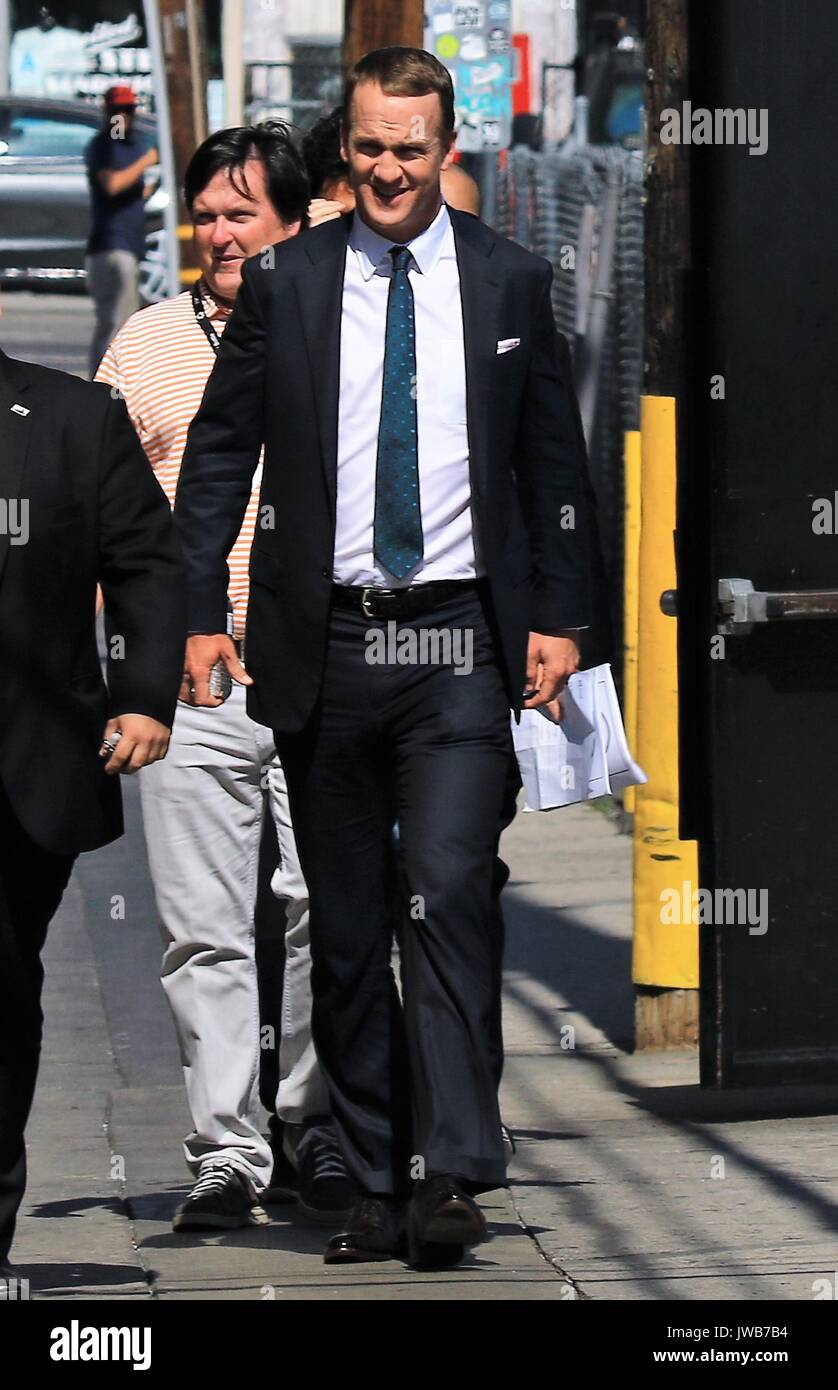 Celebrities outside the 'Jimmy Kimmel Live!' studios Featuring: Peyton ...