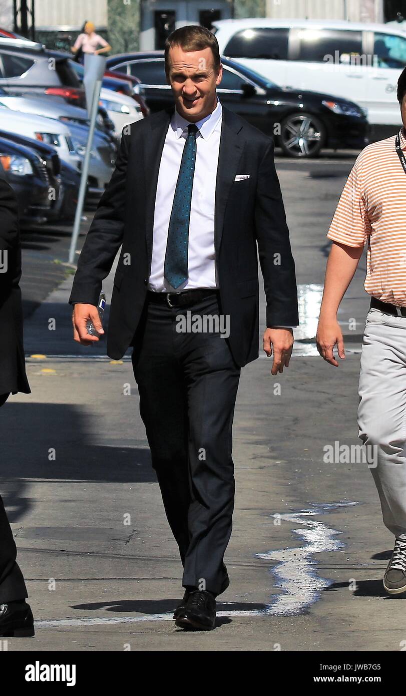 Celebrities outside the 'Jimmy Kimmel Live!' studios Featuring: Peyton ...