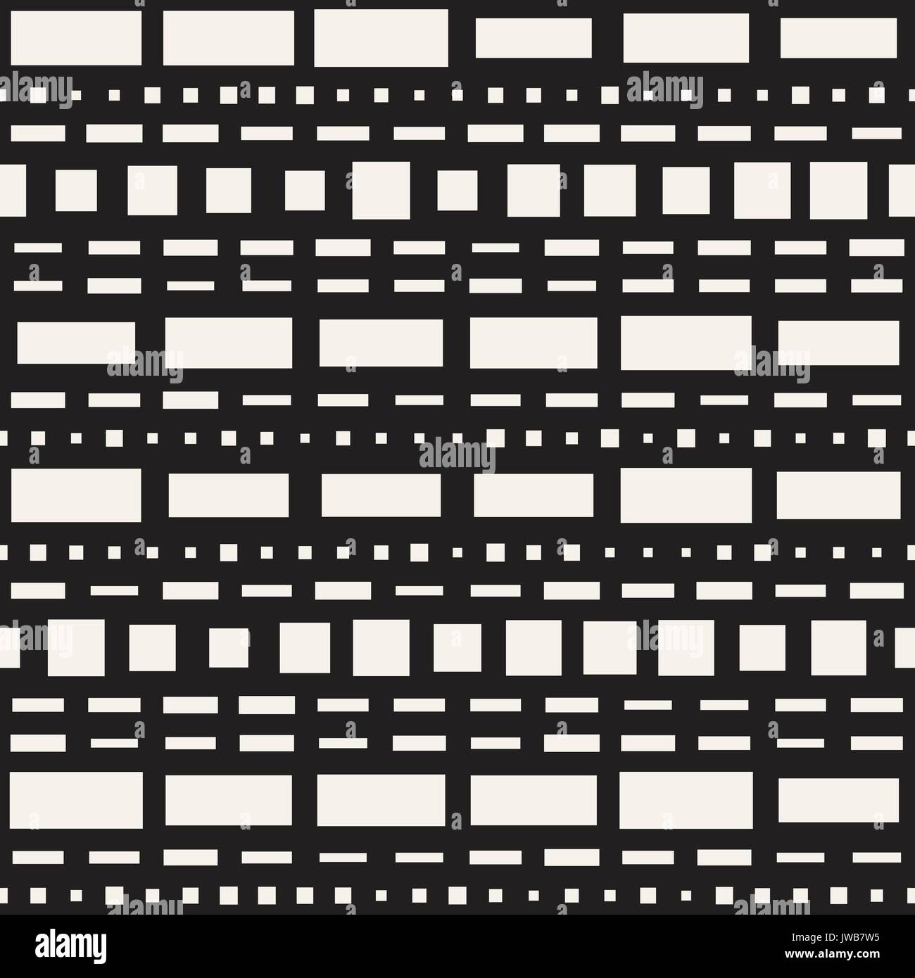 Black and White Irregular Dashed Lines Pattern. Modern Abstract Vector ...