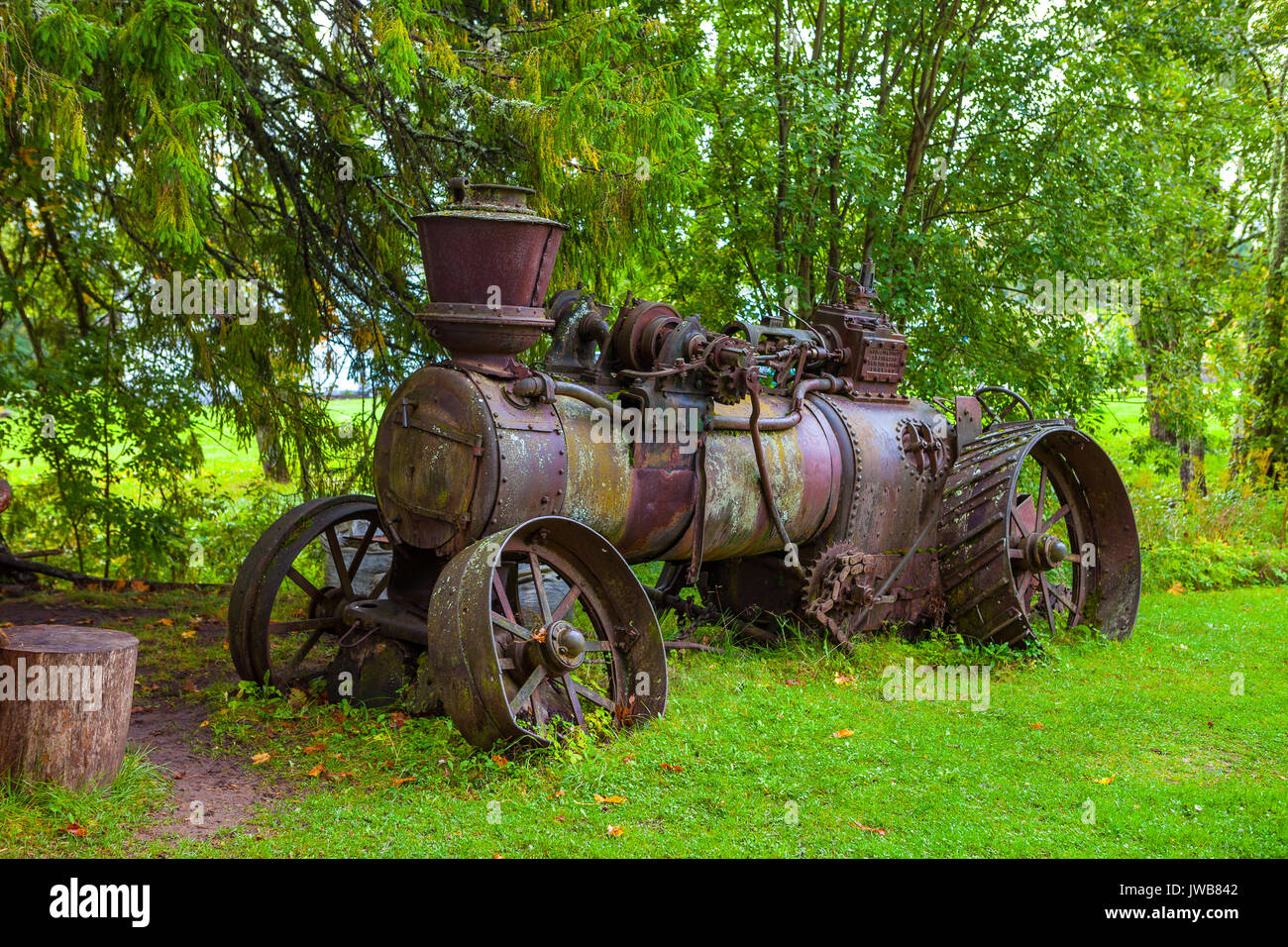 Old steam tractor in Palmse, Estonia Stock Photo - Alamy