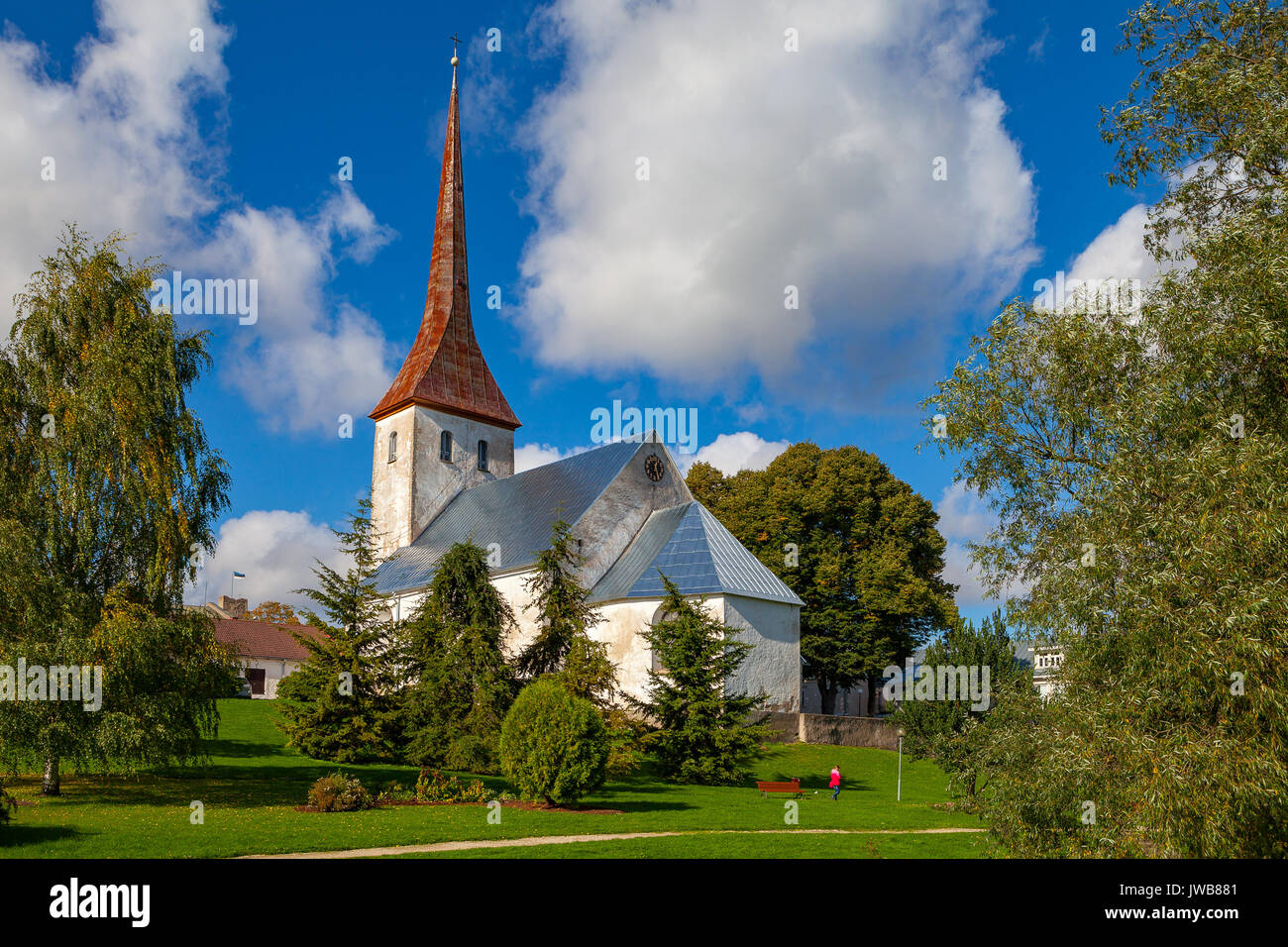 St. Trinity Church in Rakvere, Estonia. Green summer time Stock Photo ...