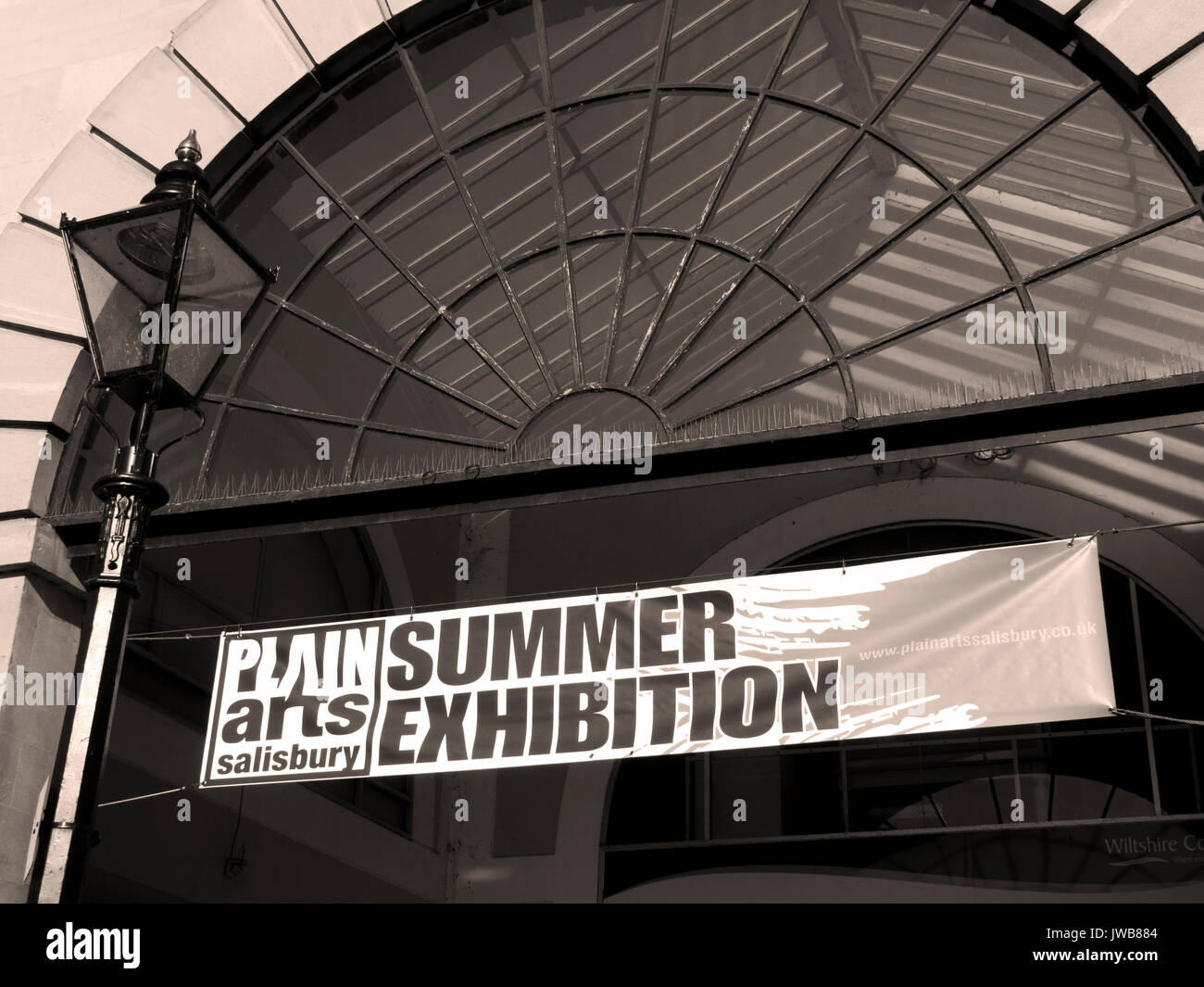 Young Gallery with advertising banner for their summer exhibition ...