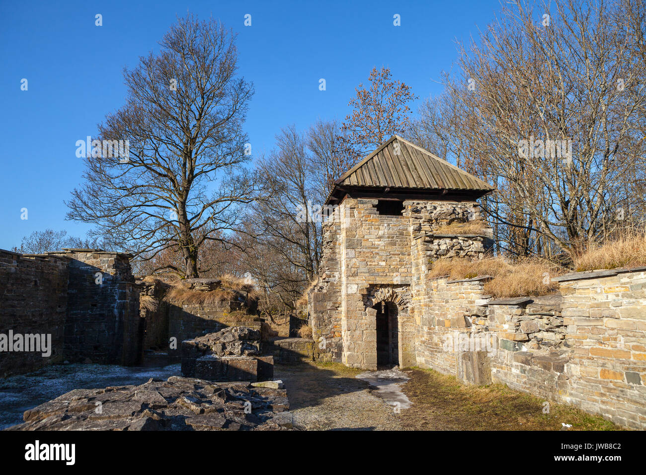 Ruins od medieval monastery (convent). Hovedoya island, Oslo, Norway ...