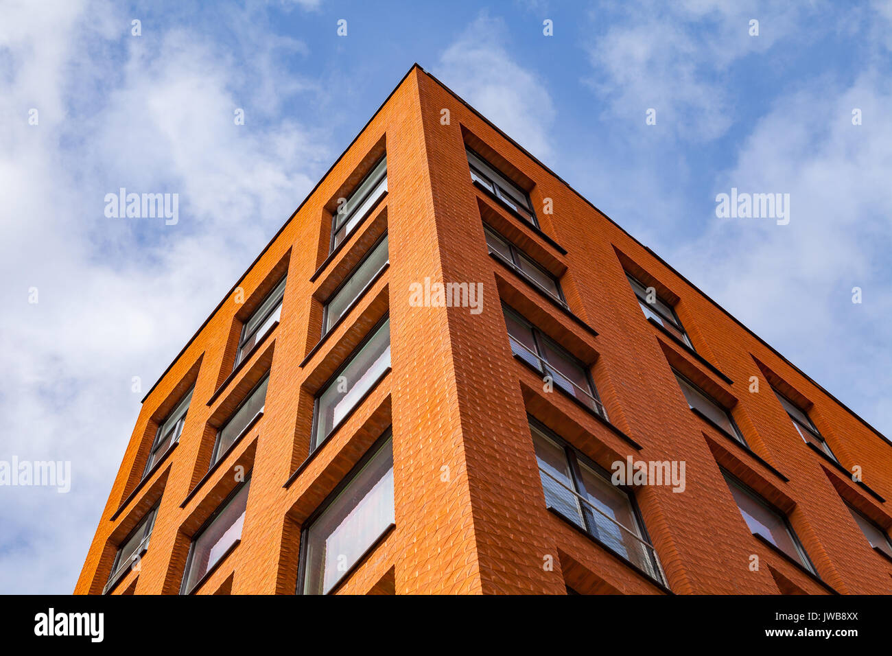 Aerial view of roof of modern office building hi-res stock photography ...