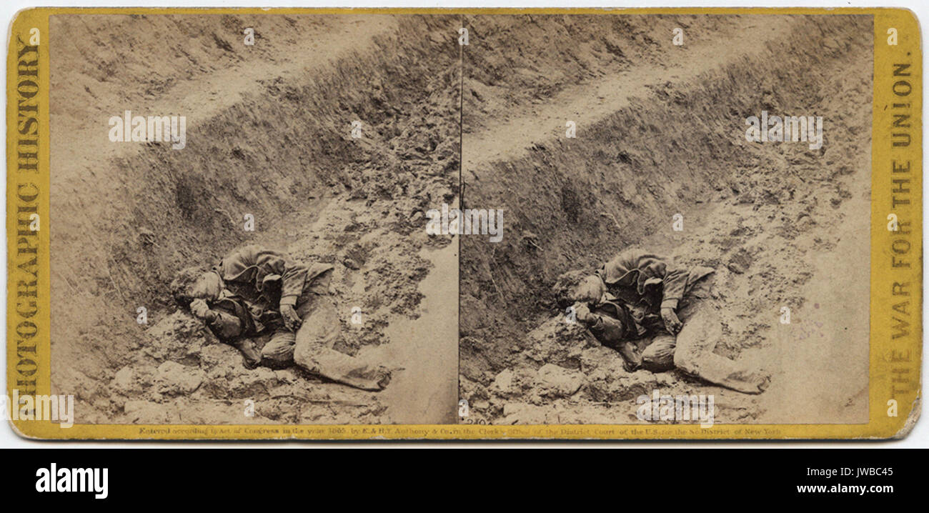 A Dead Southern Soldier, as he lay in the Trenches of Fort Mahone ...