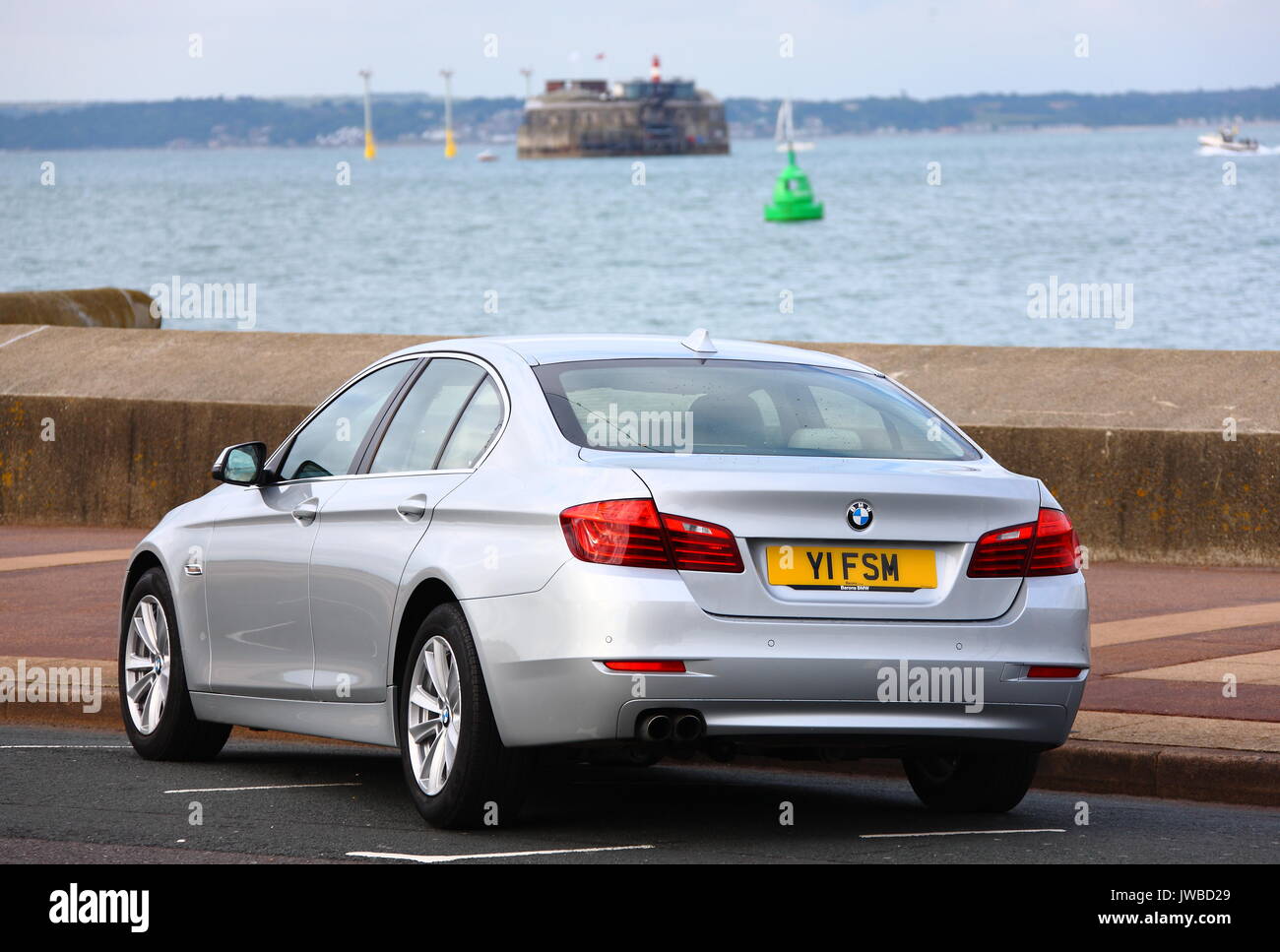 BMW 5-Series Saloon Car in Glacier Silver F11 2016 Facelift Version ...