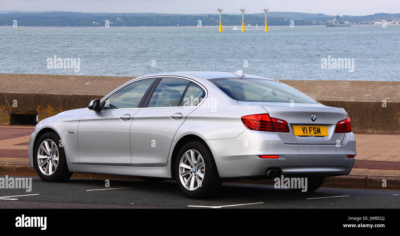 BMW 5-Series Saloon Car in Glacier Silver F11 2016 Facelift Version ...
