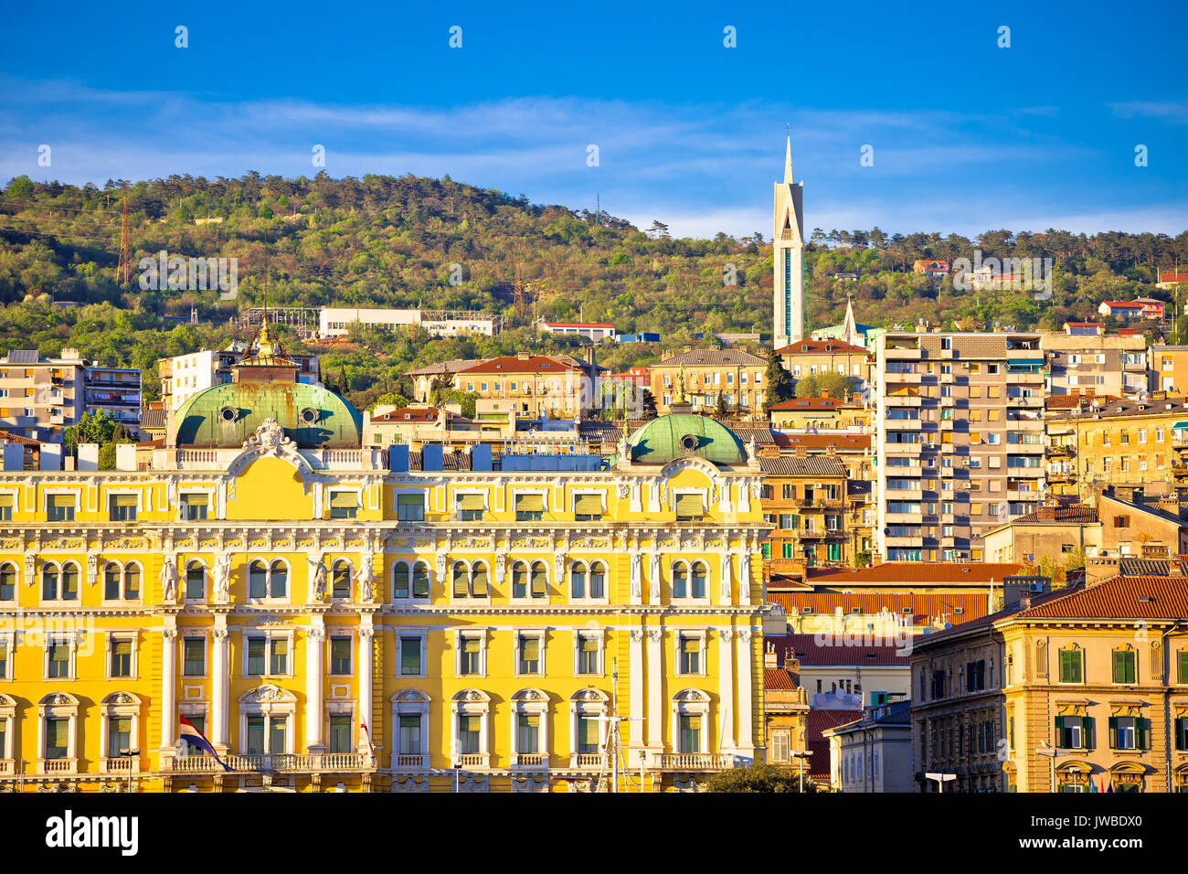 City of Rijeka landmarks view, Kvarner bay, Croatia Stock Photo - Alamy