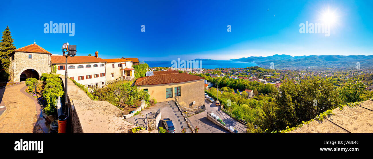 Old town Kastav and Kvarner bay panoramic view, Opatija riviera of ...