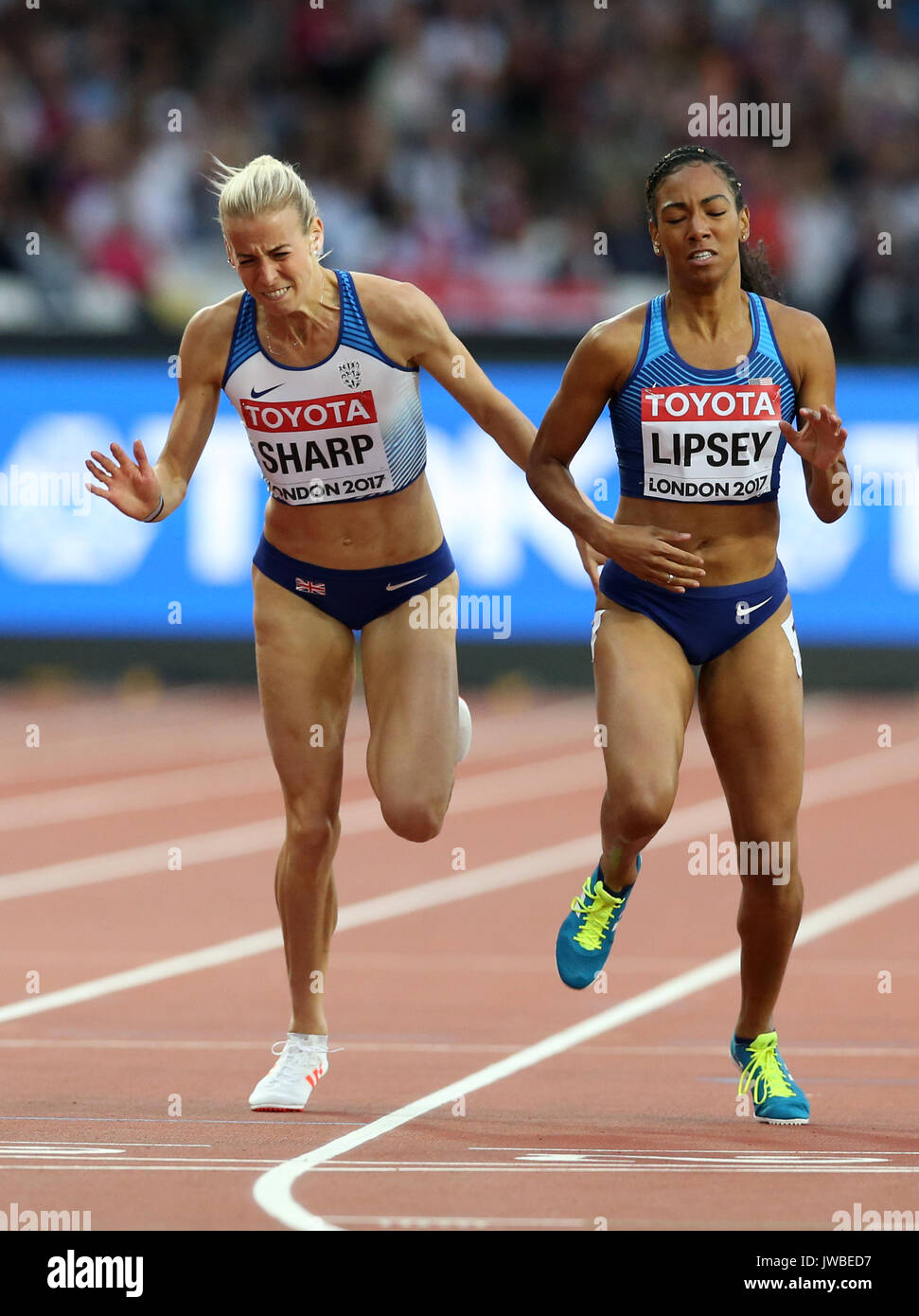 Great Britain's Lynsey Sharp, USA's Adele Lipsey and South Africa's ...