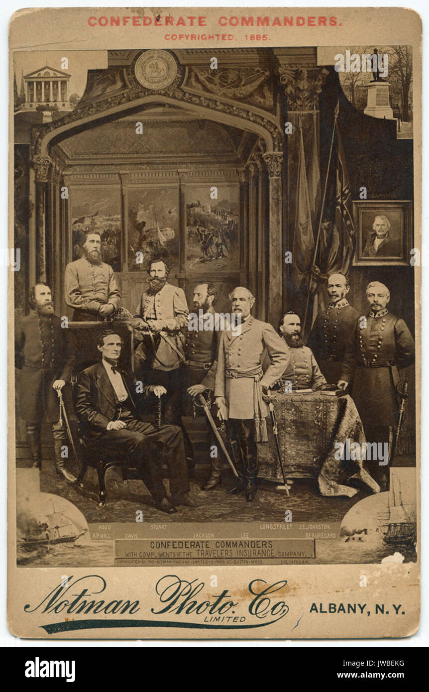Confederate Commanders - Civil War Photographs Stock Photo - Alamy