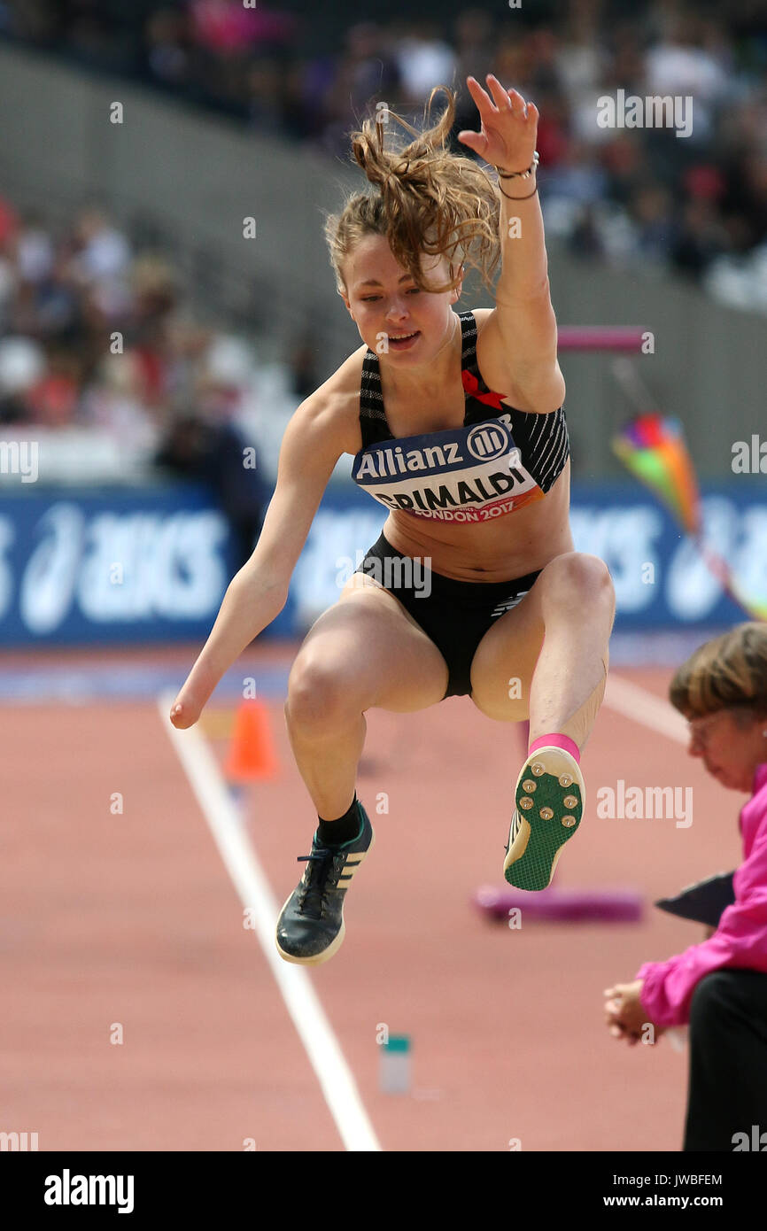 Anna GRIMALDI of New Zealand in the Women's Long Jump T47 Final at the ...