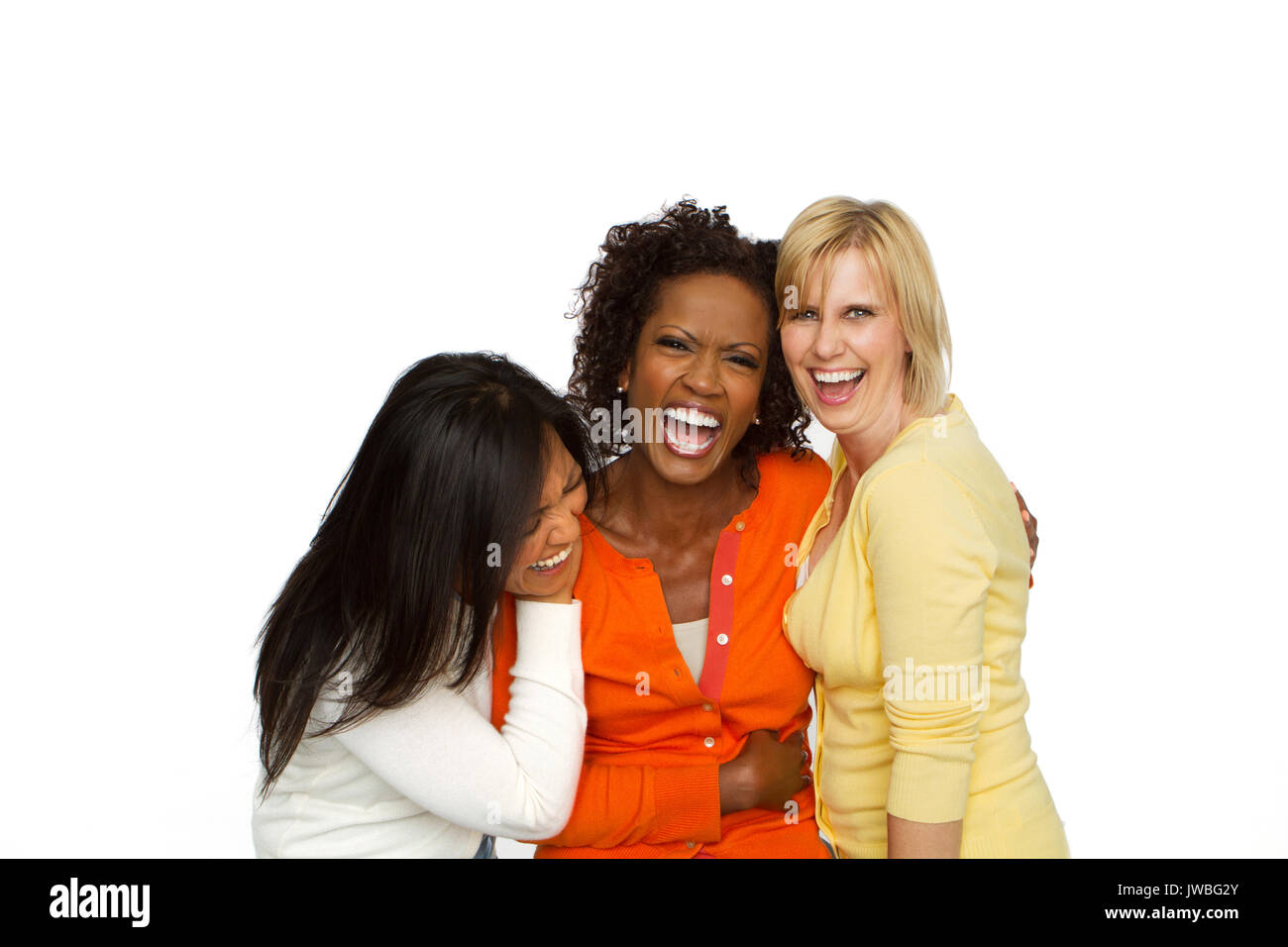 Diverse group of friends talking and laughing Stock Photo - Alamy