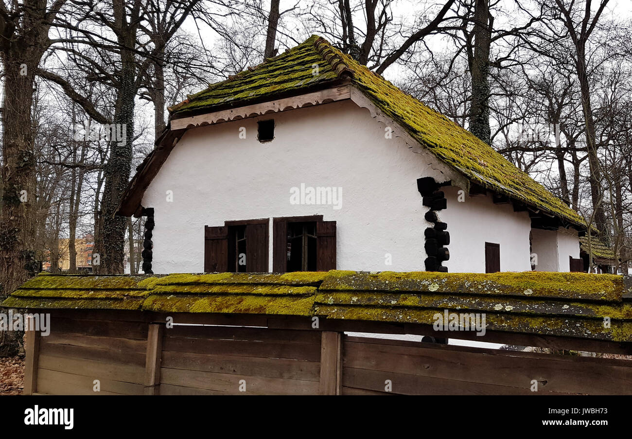 Traditional old romanian house at the village museum Stock Photo - Alamy