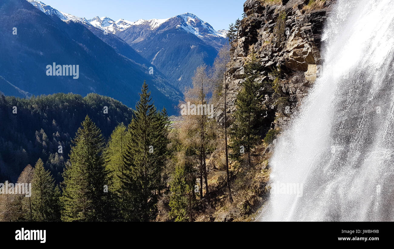 Waterfall in the Austrian Alps Stock Photo - Alamy