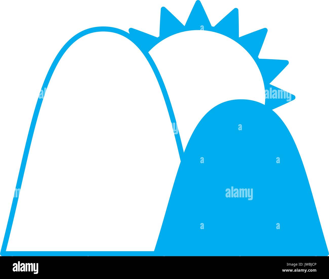 mountains and sun icon Stock Vector Image & Art - Alamy