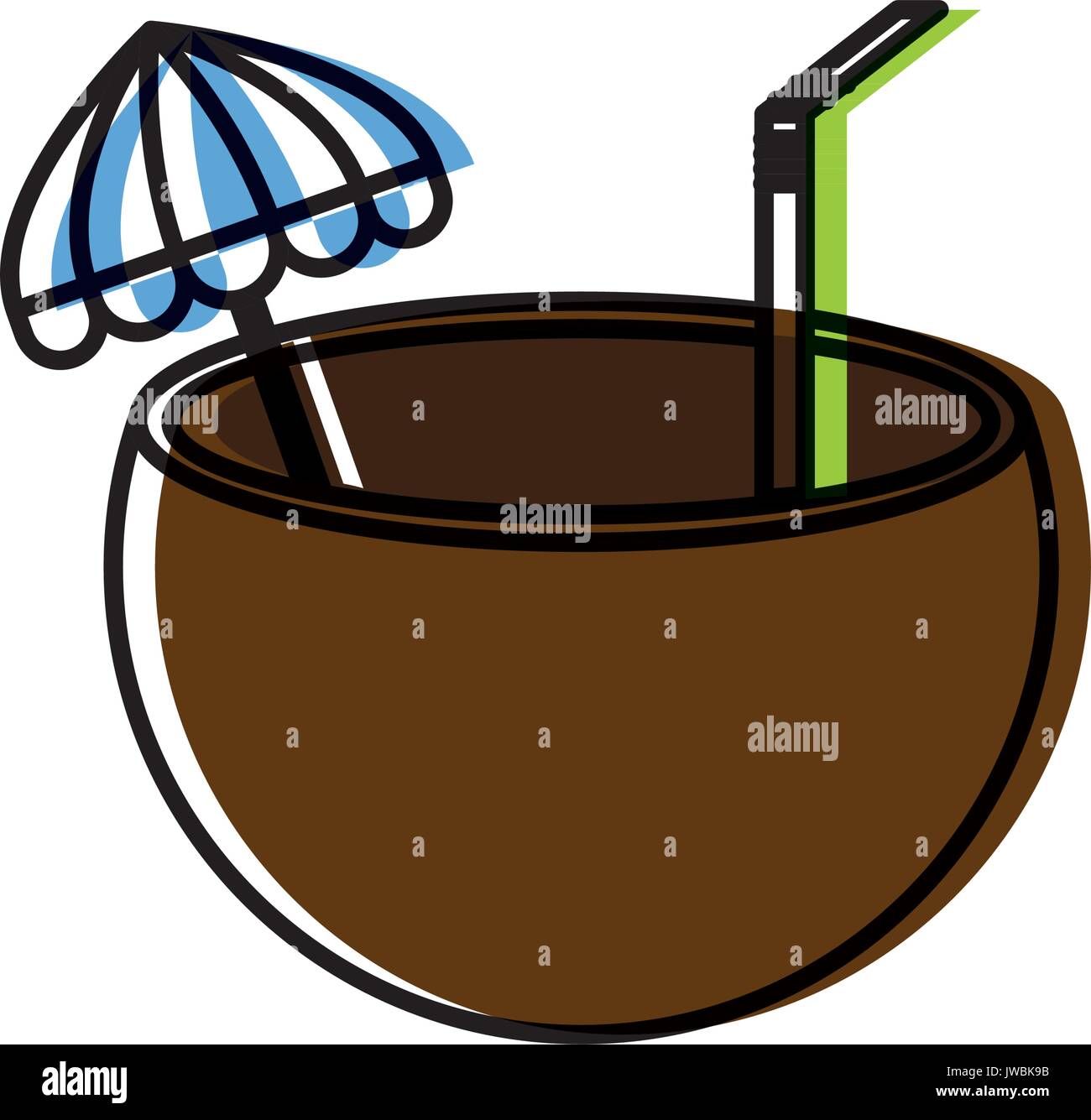 coconut cocktail icon Stock Vector Image & Art - Alamy