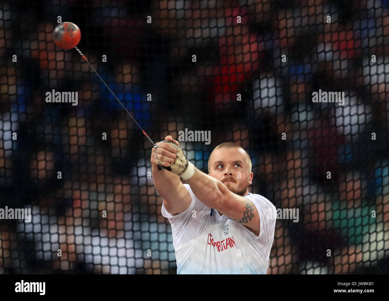 Great Britain's Nick Miller competes in the Men's Hammer Throw final ...