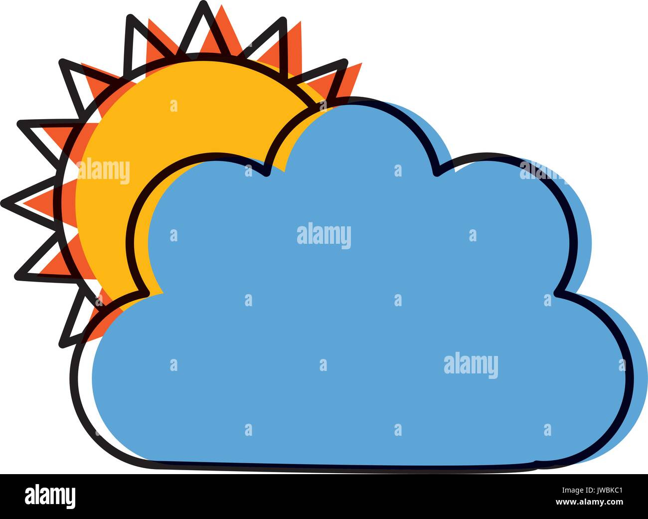cloud and sun icon Stock Vector Image & Art - Alamy