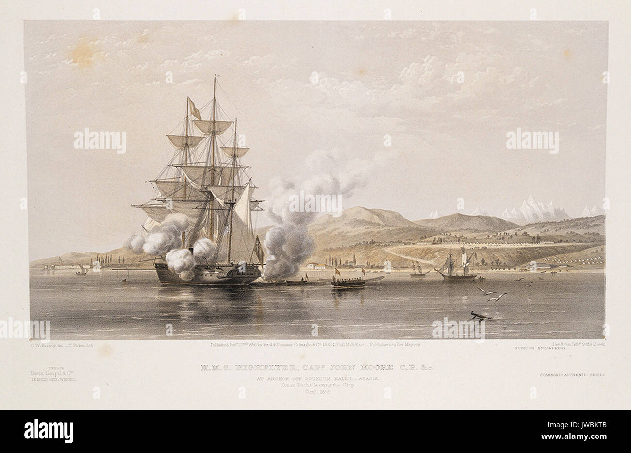 H.M.S. Highflyer, Capn. John Moore C.B. &c. - Brierly's Marine & Coast ...