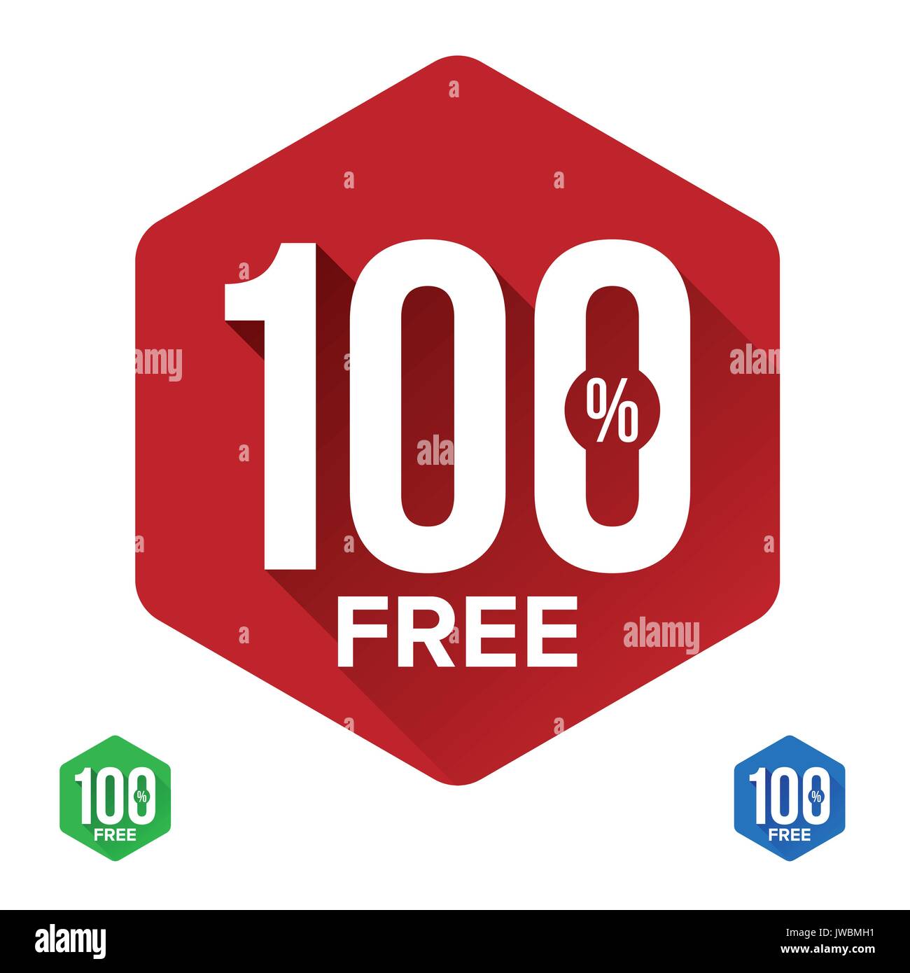 Hundred percent free sign label Stock Vector Image & Art - Alamy