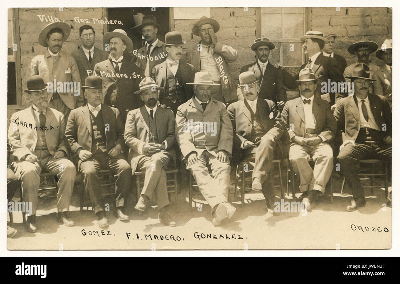 Leaders of the 1910 Mexican Revolution after the First Battle of Ciudad ...