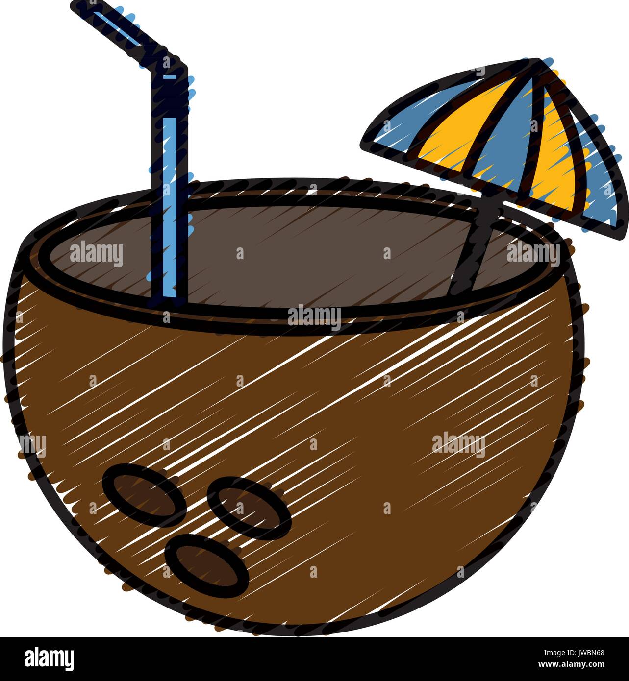 coconut cocktail icon Stock Vector Image & Art - Alamy