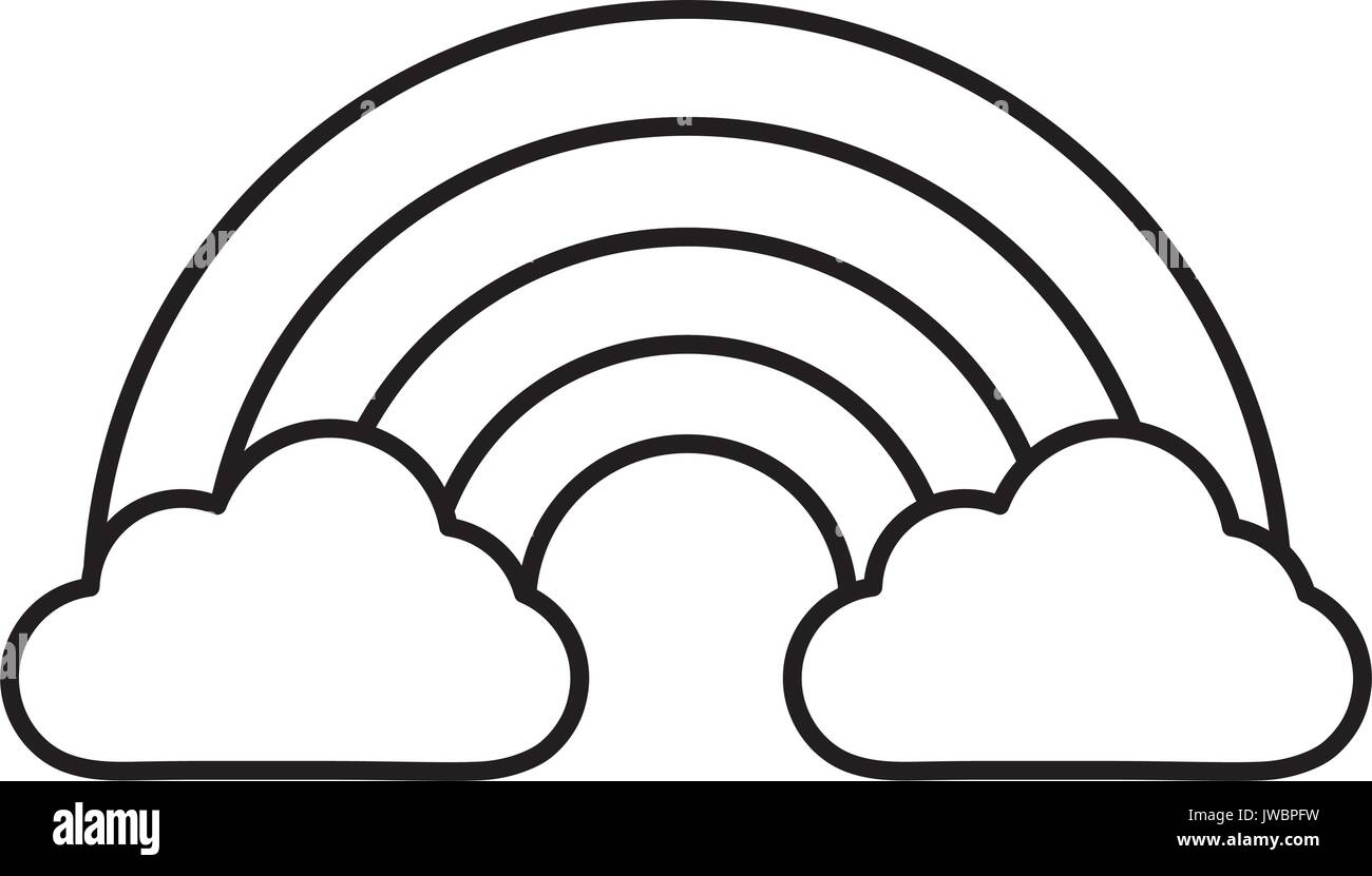 Rainbow Clip Art Black And White