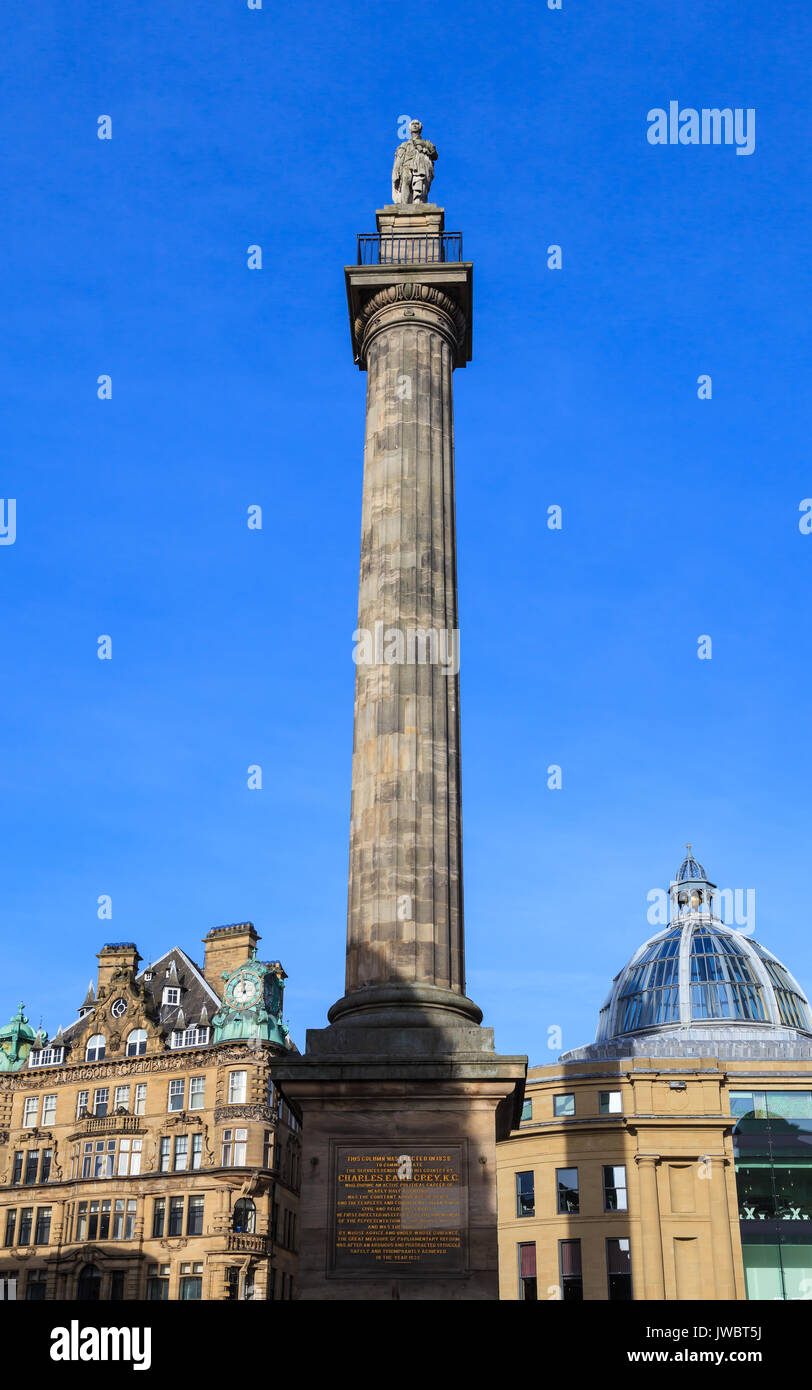 Grey's Monument is a column in Newcastle city centre. Northern England ...