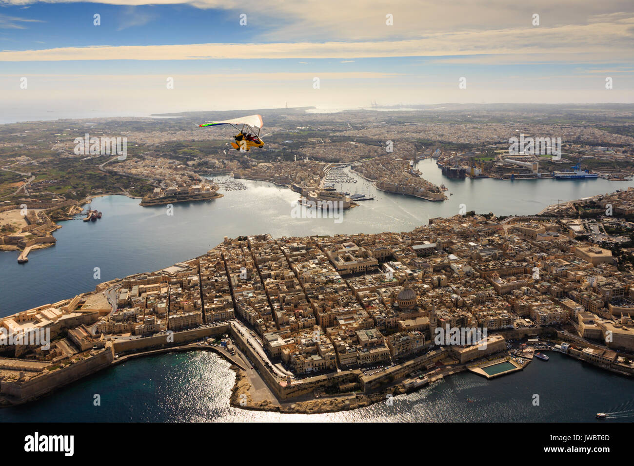 Aerial views of Floriana, Valletta, Malta Stock Photo - Alamy