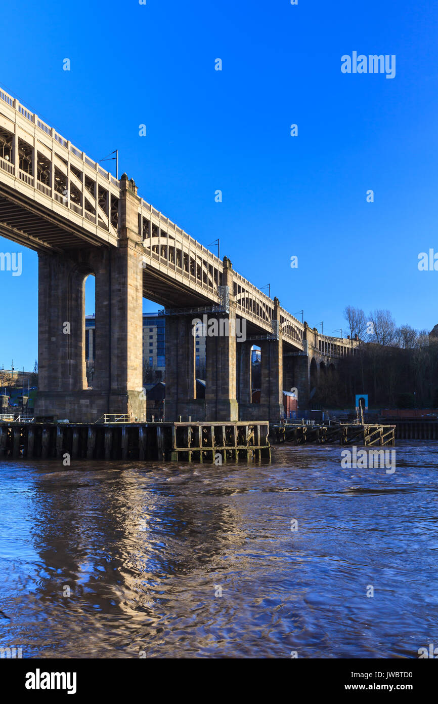 The High Level Bridge is a road and railway bridge spanning the River ...
