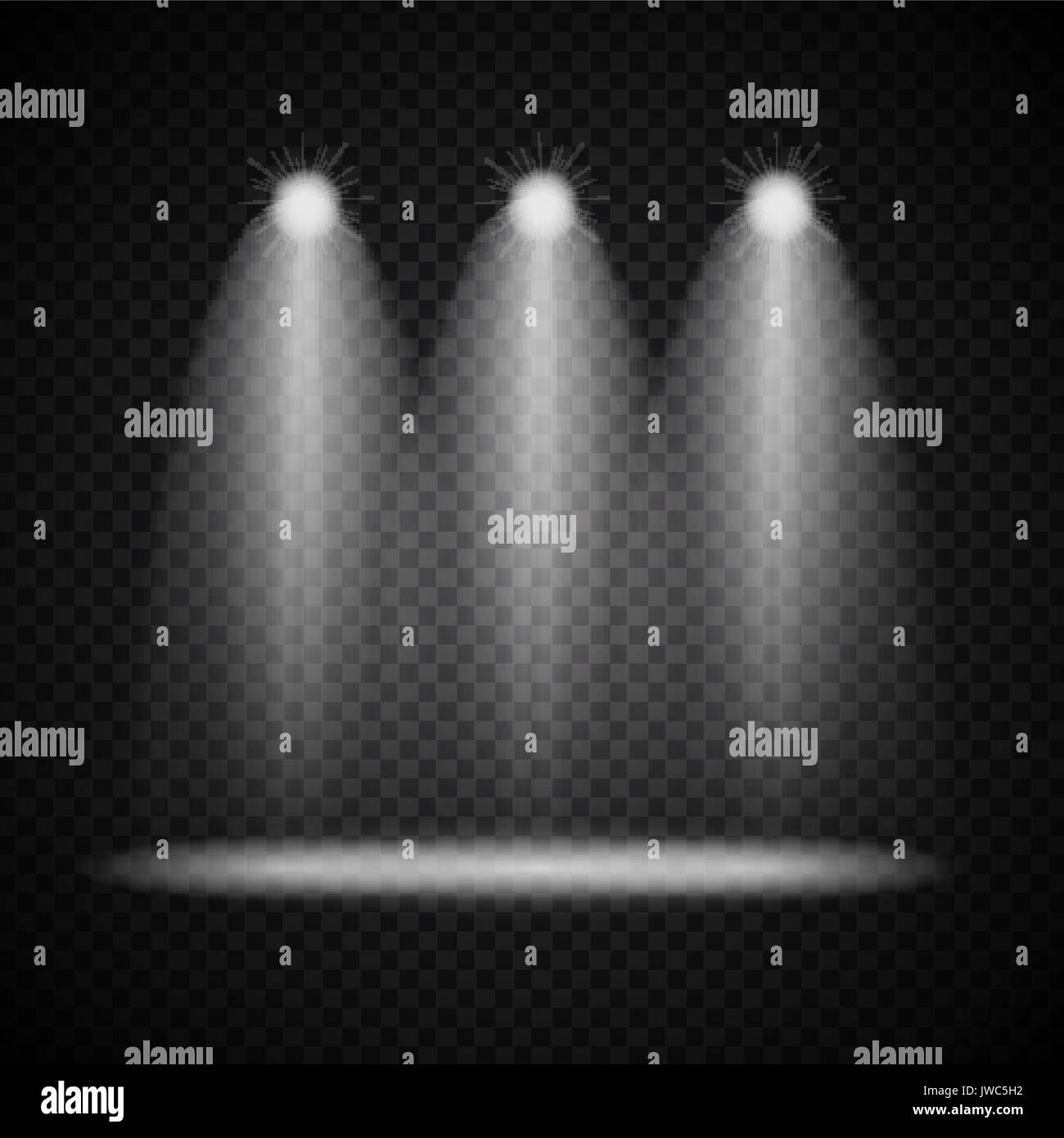 Realistic Bright Projectors Lighting Lamp with Spotlights Lighting Effects with Transparency ...