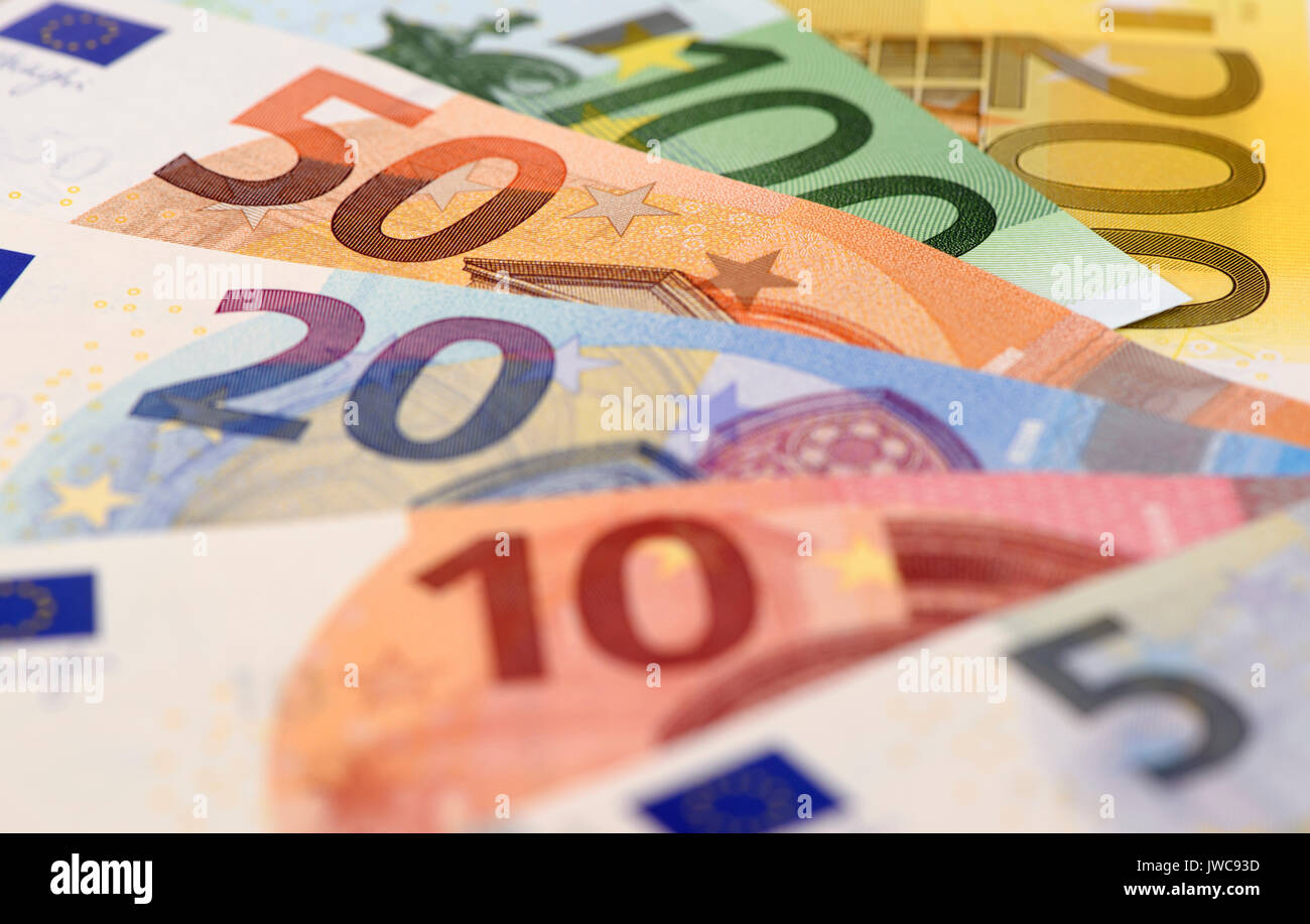 bundle of euro currency Stock Photo - Alamy