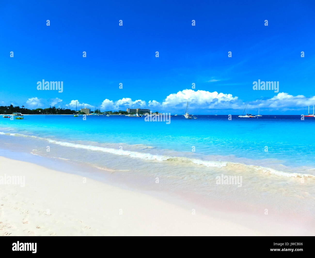 The tropical beach, Barbados, Caribbean Stock Photo - Alamy